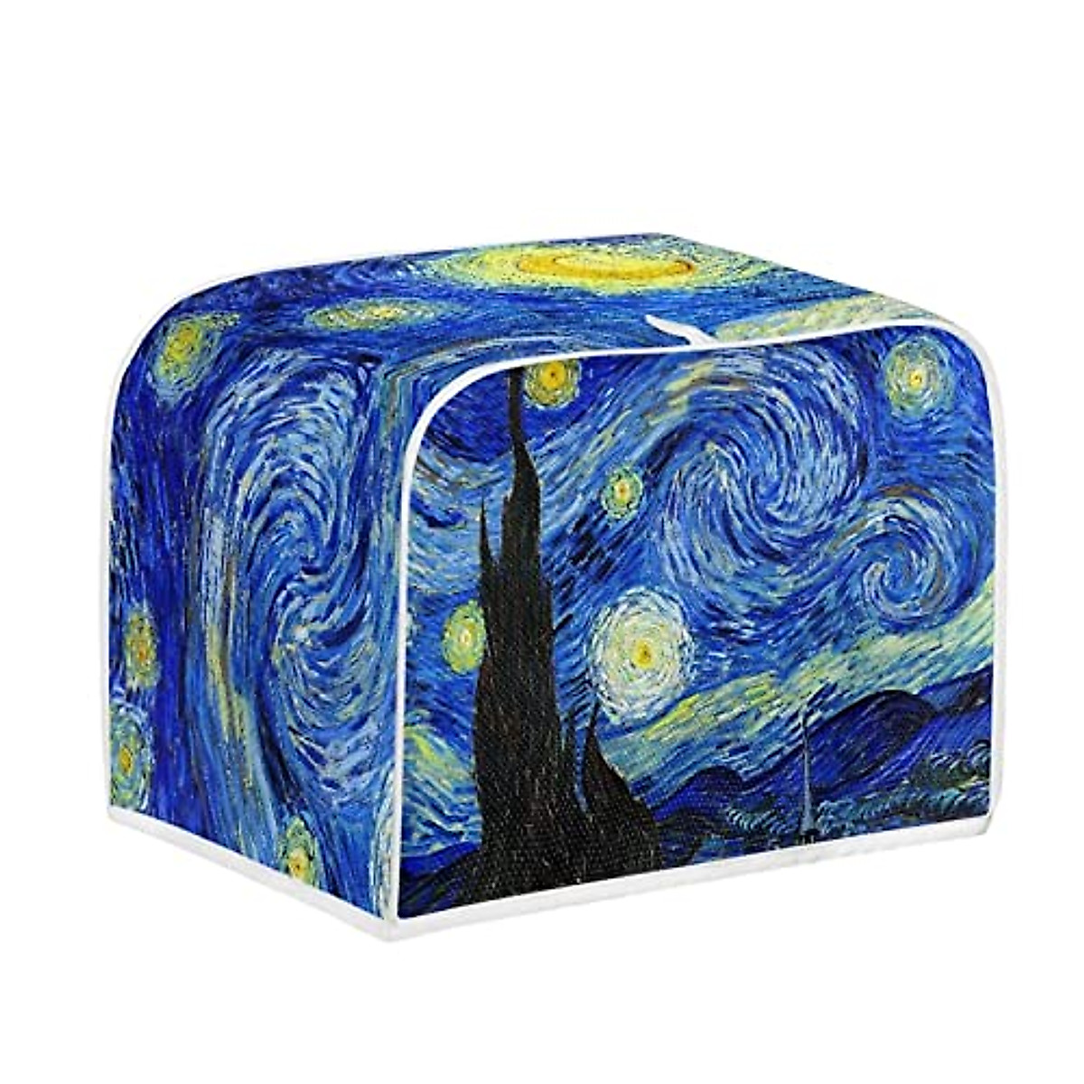 Gomyblomy Van Gogh's Starry Night 4 Slice Toaster Dust Cover Bread Toaster Oven Dustproof Cover Kitchen Bakeware Protector Dustproof Fingerprint Protection