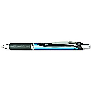 Pentel EnerGel RTX Roller Ball Retractable Gel Pen, Black Ink, Fine (BLN75-A)