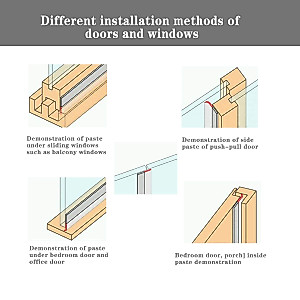 Silicone Seal Strip,Weather Stripping for Door or Window,Weatherproof Soundproof Self Adhesive Door Strip Bottom, Door Draft Stopper Silicone Strip Tape for Doors Windows and Shower Glass Gaps