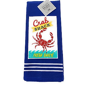 DII Crab Shack Embellished Dishtowel 2 pk. Set