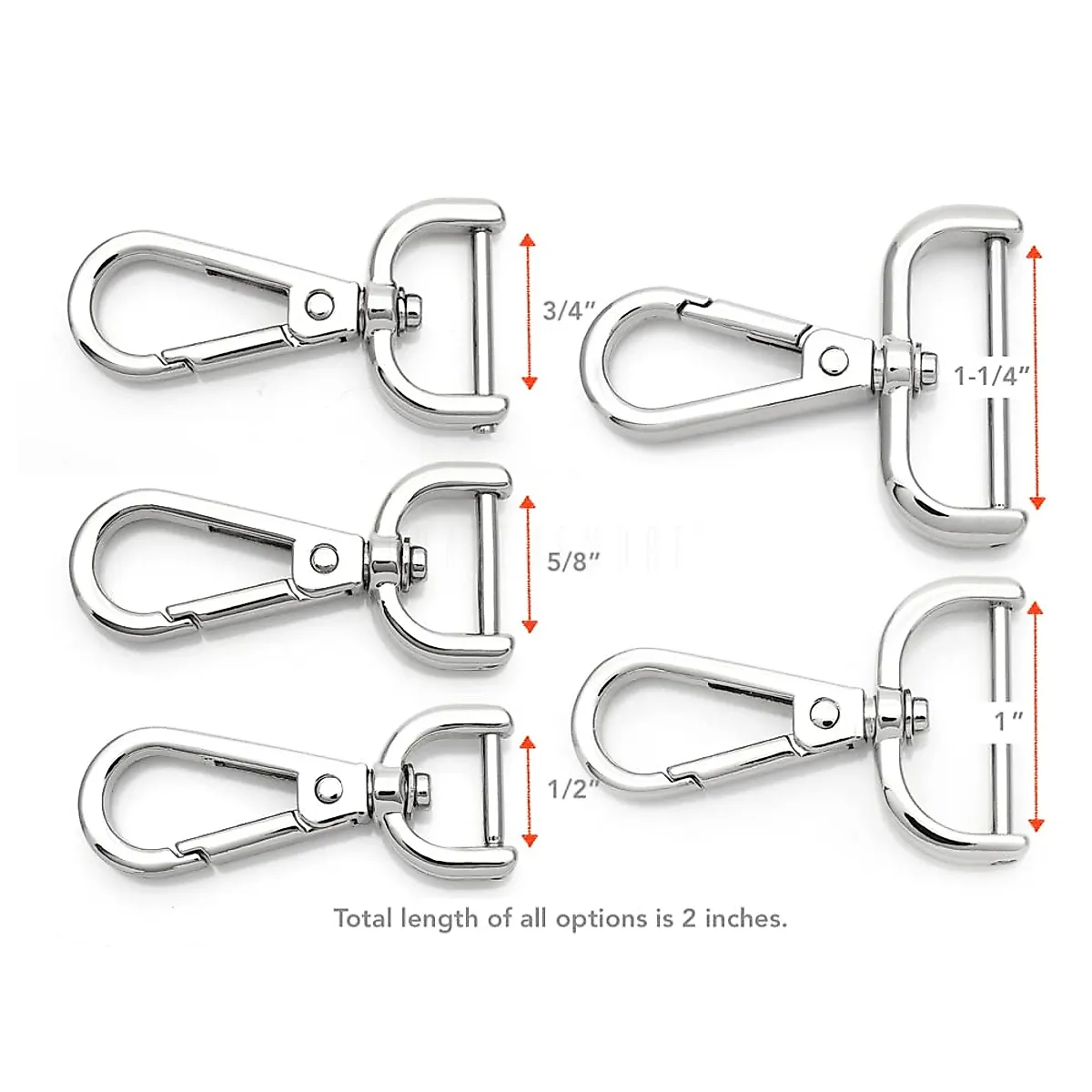 CRAFTMEMORE 2pcs Detachable Snap Hook Swivel Clasp w/Screw Bar VT493 Bag Strap Hardware Replacement (1 Inch, Brushed Brass)