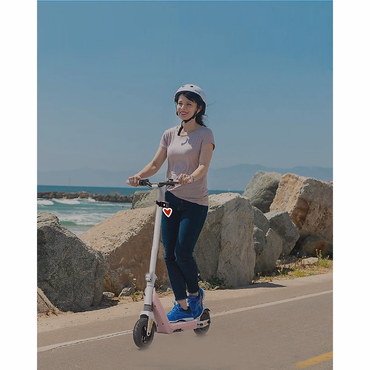 AaiLucky Bike Tail Light, Rechargeable LED Bicycle Rear Light for Night Riding, Cute Bike Accessories, Bright Heart Shape Taillight, Cycling Safety Warning Light for Adult Kids, 5 Modes, Waterproof