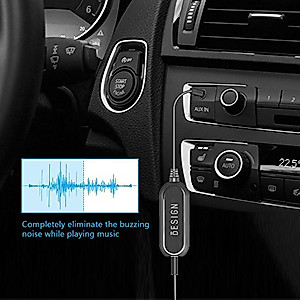 BESIGN Ground Loop Noise Isolator for Car Audio/Home Stereo System with 3.5mm Audio Cable, 5-Pack