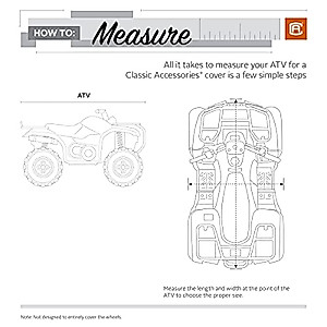 Classic Accessories QuadGear ATV Storage Cover, Fits ATVs 84"L x 48"W x 50"H, X-Large, Olive Drab