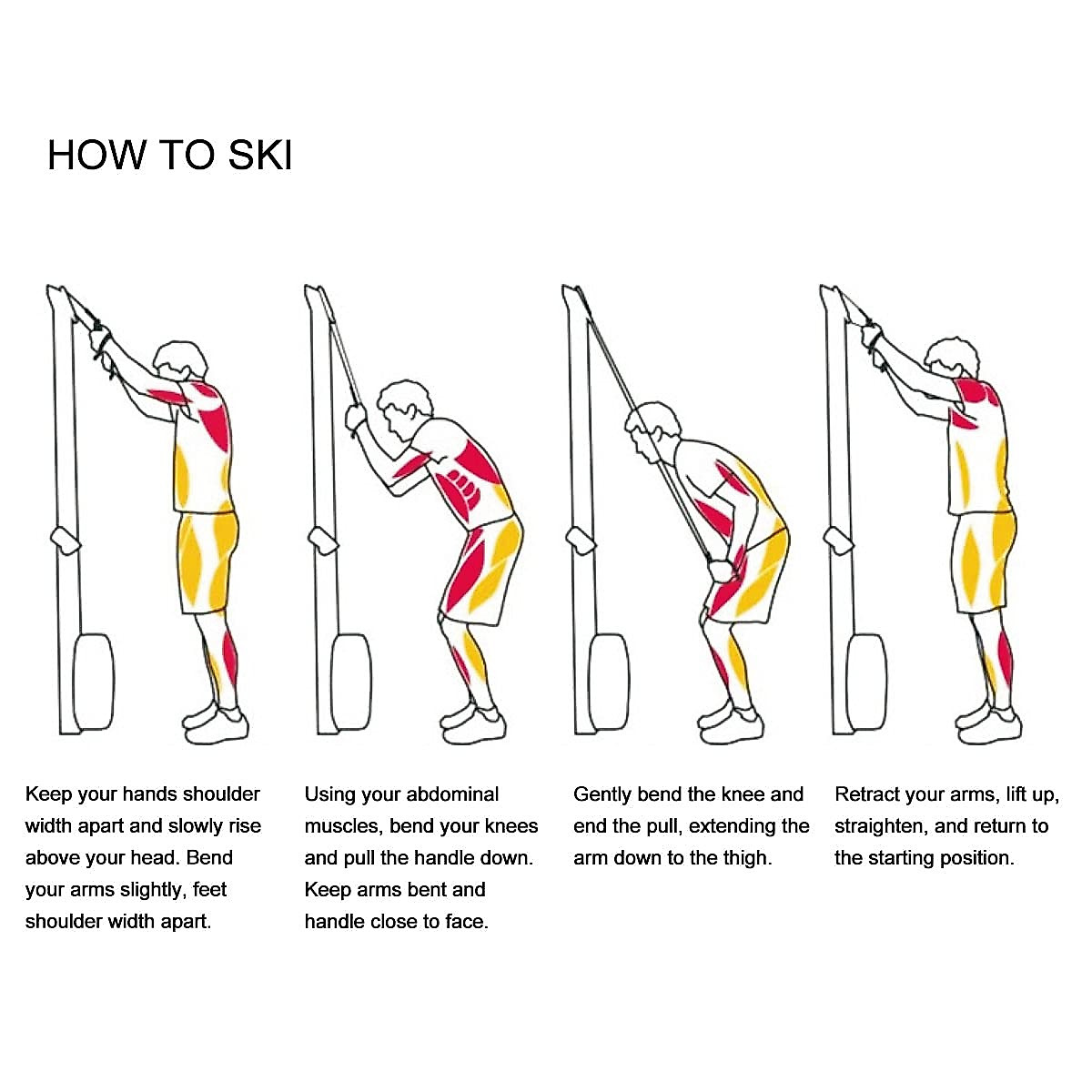 WOLFMATE Ski Exercise Machine Indoor Exercise Machine Ski Equipment Indoor Aerobic Wind Resistance Machine (MND-X005)