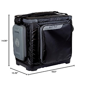 Plano KVD 3700 Signature Series Tackle Bag, Black with Red Accents, Water-Resistant TPE Coated Fabric, Premium Customizable Fishing Storage, Soft Tackle Bag