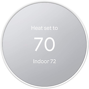 Google Nest Thermostat - Smart Thermostat for Home - Programmable WiFi Thermostat - Snow - GA01334-US Bundle with Matching Google Nest Thermostat Trim Kit Wall Mount Plate GA01837-US