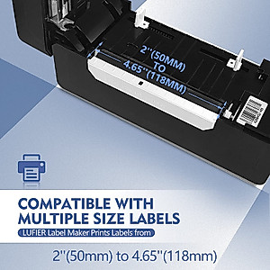 LUFIER 4x6 Label Printer - Commercial Grade Thermal Label Printer for Shipping Packages, Thermal Printer for Shipping Labels Printer Work with USPS UPS FedEx Shopify Ebay Amazon Support Windows & Mac