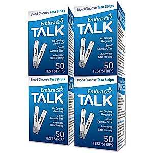 Embrace Blood Glucose Test Strips 200Ct