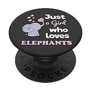 Just a Girl Who Loves Elephants Girls Elephant Lover PopSockets Swappable PopGrip