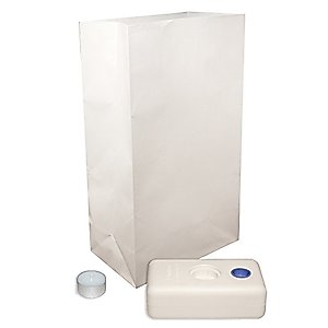 Lumabase 53136 Candle Luminaria Kit, White