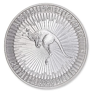 2022 P AU 1 oz Australian Silver Kangaroo Coin Brilliant Uncirculated with Certificate of Authenticity $1 BU