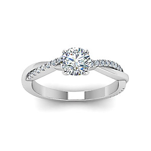 SISGEM 1.84/2.84 CTW Round Cut Engagement Rings Set for Women,Infinity Twist Moissanite Rings Sterling Silver Wedding Engagement Anniversary Set Bands Free Engraved (silver-White)