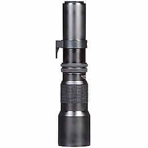 Canon EOS Rebel T8i DSLR Camera w/EF-S 18-55mm F/4-5.6 is STM Lens + EF 75-300mm f/4-5.6 III Lens + 500mm f/8 Focus Lens + 2X 64GB Memory + Case + Filters + Tripod + More (35pc Bundle)