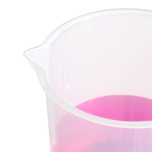 Labvida 6pcs of Stackable Plastic Beakers, Vol.250ml, PP Material, with Molded Graduation, LVB002