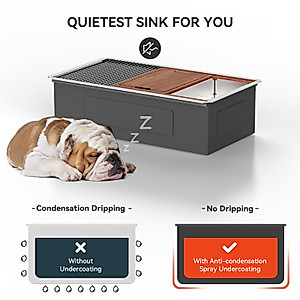 33 Undermount Kitchen Sink - Lordear 33 Inch Kitchen Sink 16 Gauge Stainless Steel Single Bowl Ledge Workstation Under Counter Kitchen Sink