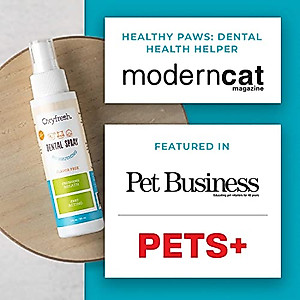 Oxyfresh Advanced Pet Dental Spray – Instant Pet Fresh Breath: Easiest No Brushing Pet Dental Solution for Dogs and Cats – Best Way to Fight Pet Plaque, Keep Teeth & Gums Healthy. 3oz.