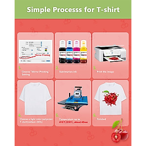 Sublimation Paper Heat Transfer Paper 8.5x11 inch A4 130 Sheets for Any Epson HP Canon Sawgrass Inkjet Printer with Sublimation Ink for Mug, T-Shirt,Light Fabric DIY 125gsm
