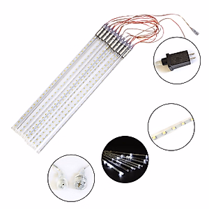 Joiedomi Christmas Meteor Shower Lights Falling Rain Drop Icicle String Lights 540 LEDs 10 Tube 50cm Warm White for Christmas Holiday Party Home Patio Outdoor Decoration