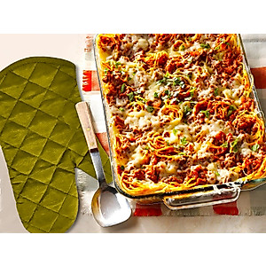 Lobyn Value Pack Pot Holders and Oven Mitts Sets, Kitchen Mitts and Pot Holders Sets, Kitchen Mittens and Pot Holder Set, Potholder Set, Mittens Kitchen Sage Design