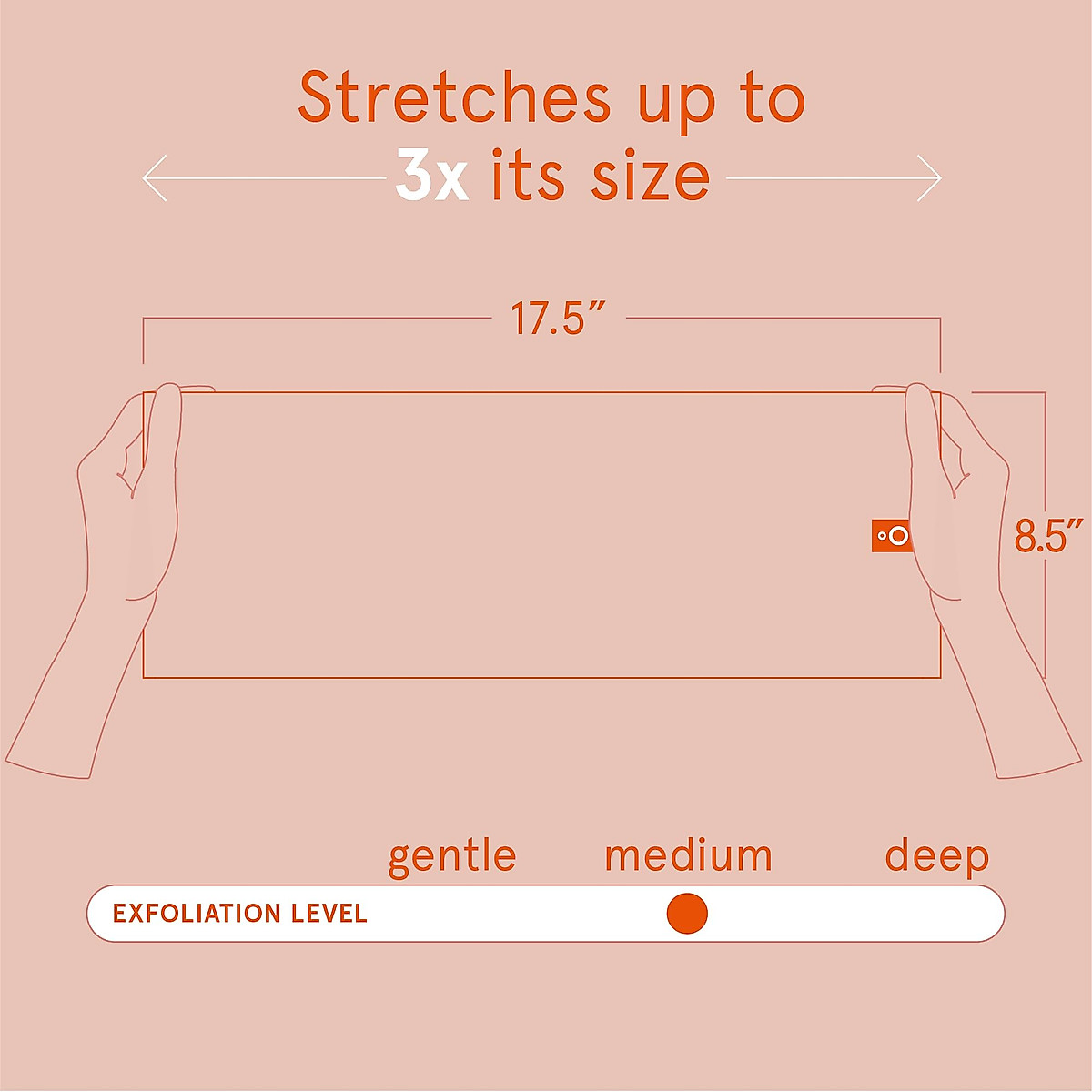 Cleanlogic Body Exfoliating Cloth, Stretchy Exfoliator Bath and Shower Washcloths for Smooth and Softer Skin, Reusable Daily Skincare Tool, Assorted Colors, 3 Count Value Pack