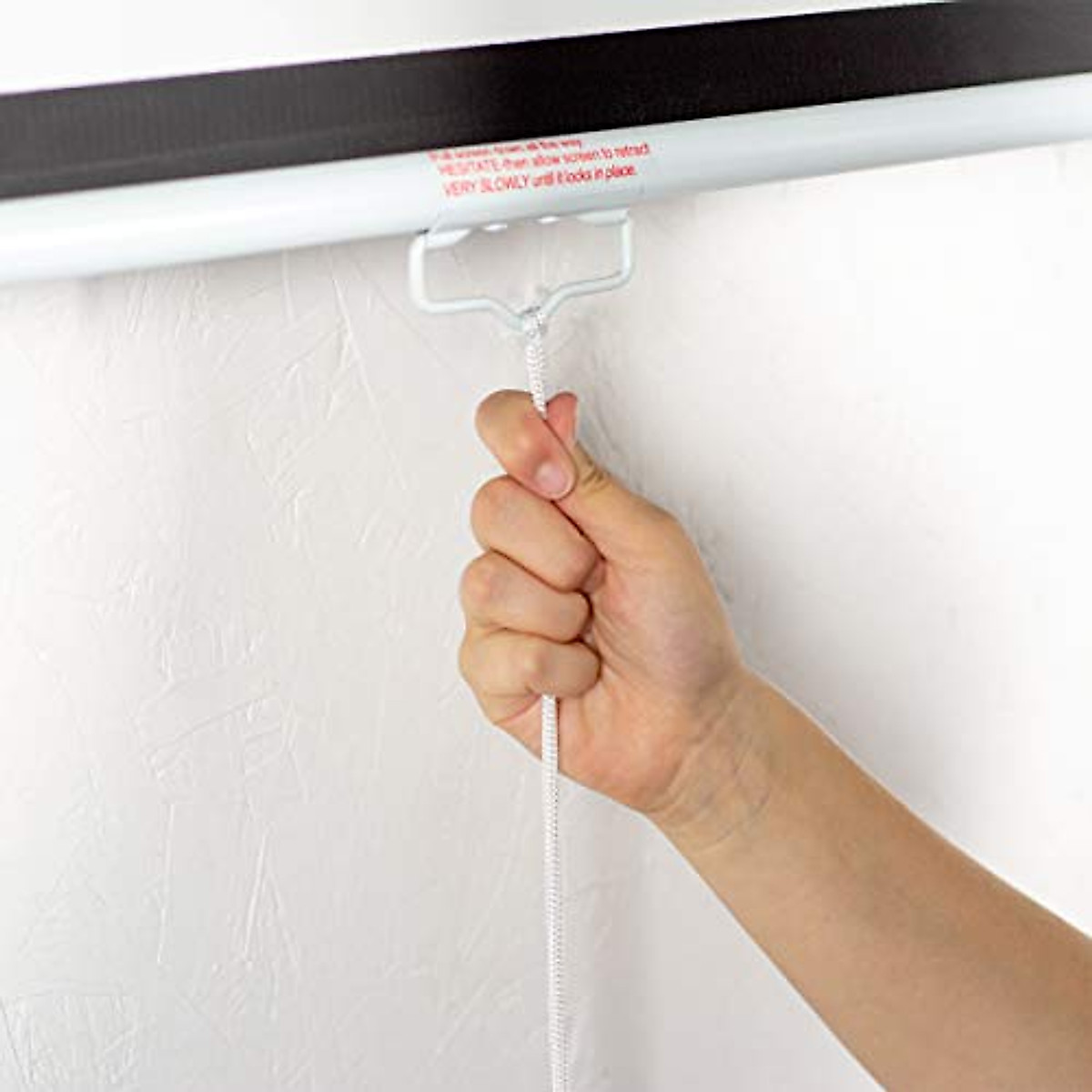 VIVO 80 inch Projector Screen, Diagonal 16:9 Projection HD, 4K 3D 1080P HD Manual Pull Down Matte White Home Theater VIVO, PS-M-080