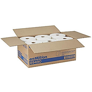 enMotion Recycled Paper Towel Roll by GP PRO (Georgia-Pacific), White, 89490, 800 Feet Per Roll, 6 Rolls Per Case