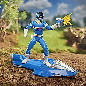 Power Rangers Lightning Collection in Space Blue Ranger & Galaxy Glider 6-Inch Premium Collectible Action Figure Toy, Multiple Accessories