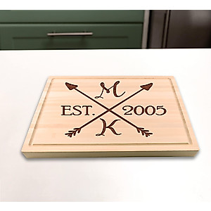 Personalized Charcuterie Board Custom Mr Mrs Cutting Board Butcher Block Cutting Board Wood Engraved