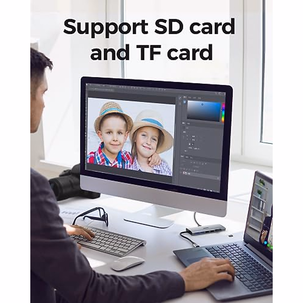 USB C Docking Station 3 Monitors 4K@60Hz, 14-in-1 Laptop Docking Station with 2 HDMI 4K@60Hz, DP 8K@30Hz/ 4K@144Hz, 3 USB 3.0, 2 USB 2.0, RJ45, Audio, PD 100W, USB-C HUB for Windows Laptop Accessories