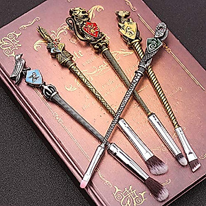 【2 Color Options】Metal Wand Gifts Makeup Brushes Set Wi-zard Wand Makeup Brushes Set Make Up Brushes for Women - Brushes Holder Pot Not Included