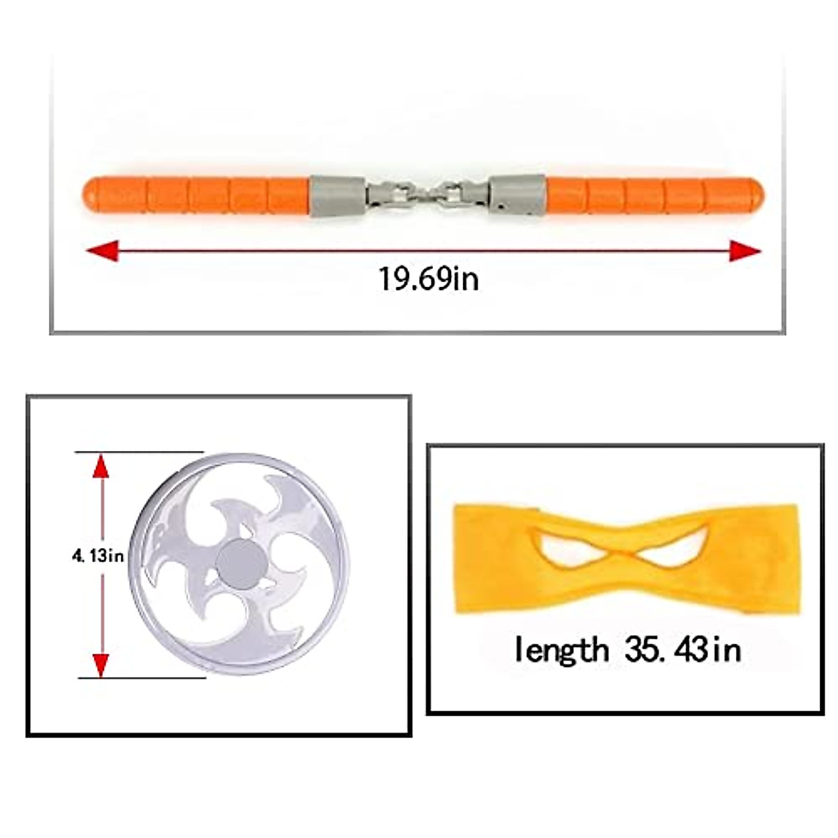 roikeas Halloween Costumes for Tortoise Shell, Super Hero Cosplay Costume for Kids Halloween, Birthday Gift (Orange)