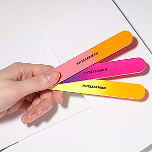 Tweezerman Neon Hot Nail Filemates Model No. 3466-R, 3 Count