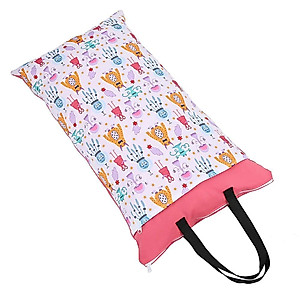 Yosooo Large Hanging Wet/Dry Pail Bag for Cloth Diaper,Inserts,Nappy, Laundry With Two Zippered Waterproof,Reusable(EF207)