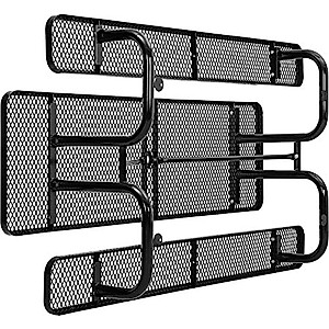 Global Industrial 8' Rectangular Picnic Table, Surface Mount, Black (96" Long)