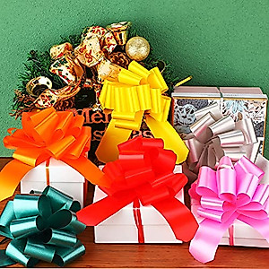 Pull Bows for Gift Wrapping, Gift Bows with Ribbon Mixed Color Bows Gift Wrap Bows for Wedding, Birthday, Anniversary, Party Favors 6 Inch (24 Pieces)