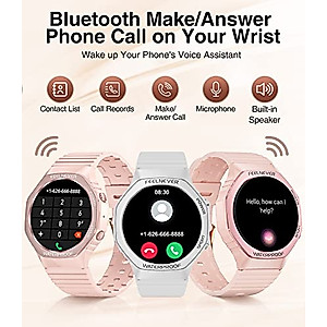 Smart Watch for Women,Answer/Make Call,1.32'' HD Touchscreen,100 Sports Modes Fitness Tracker with Heart Rate/Sleep Monitor/Blood Oxygen,IP67 Waterproof Smartwatch for iPhone Android Pink Purple