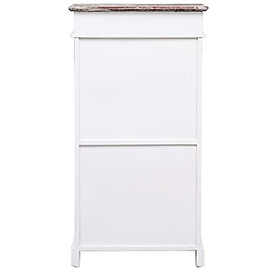 Shoe Cabinet Storage File Rack Organizer for Filing Kitchen Bathroom Toilet Pantry Corner Home Holder Shelf Outdoor Indoor Wall Garage Lock Brown 19.7"x11"x38.6" Paulownia Wood