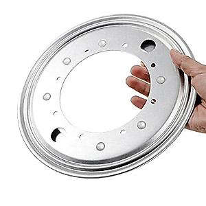 Fasmov 3 Pack 9 inches Lazy Susan 5/16 Thick Turntable Bearings with 6 Rubber Pads