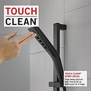 Delta Faucet 3-Spray H2Okinetic Slide Bar Hand Held Shower with Hose, Black Handheld Shower Head, Slide Bar Hand Shower, Handheld Shower, Detachable Shower Head, Matte Black 51799-BL