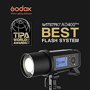 Godox Flash Strobe AD400 Pro AD400Pro All-in-One Outdoor Studio Monolight 400W Photographic Lighting for Canon Sony Nikon Fuji Olympus Panasonic Camera TTL 2.4G HSS GN72-30W LED Modeling Lamp