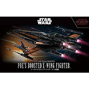 Bandai Hobby Poe's Boosted X-Wing Star Wars, Bandai Star Wars 1/72 Plastic Model Hobby Space Ship