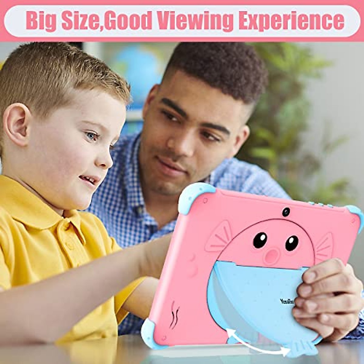Kids Tablet Android Tablet for Kids 10 inch with Case Included Toddler Tablet with WiFi Android 11.0 Dual Camera IPS Touch Screen Parental Control 2GB 32GB YouTube Netflix Google Play Store