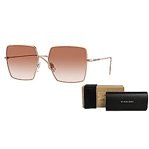 BURBERRY Daphne BE3133 133713 58MM Rose Gold/Gradient Pink Square Sunglasses for Women + BUNDLE With Designer iWear Complimentary Eyewear Kit
