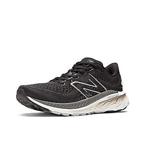 New Balance Women's Fresh Foam X 860 V13 Running Shoe, Black/White/Castlerock, 9.5