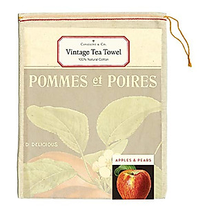 Cavallini Papers & Co. Apples & Pears Tea Towel, Multi