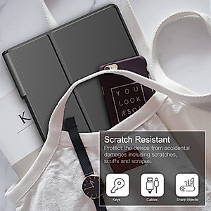 Fintie Hybrid Folio Case for Lenovo Yoga Tab 11 2021, Shockproof Cover with Clear Transparent Back Shell for Lenovo Yoga Tab 11 (YT-J706F) 11" Tablet, Black