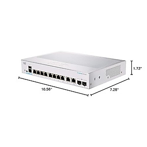 Cisco Business CBS350-8T-E-2G Managed Switch | 8 Port GE | Ext PS | 2x1G Combo | Limited Lifetime Protection (CBS350-8T-E-2G-NA)