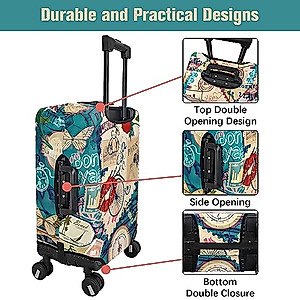 Lefowru Luggage Cover Protector Travel Suitcase Covers Protective Skin for Carry On Baggage Fit 18-20 Inch Luggage