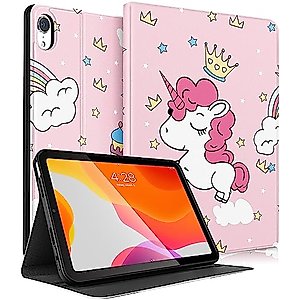 Uppuppy for Apple iPad Mini 6 Case for iPad Mini 6th Generation Case Kids Cute Folio Women Girls Girly Cartoon Cover for iPad Mini 2021 Case 6th Gen 8.3 Inch A2567 A2568 A2569